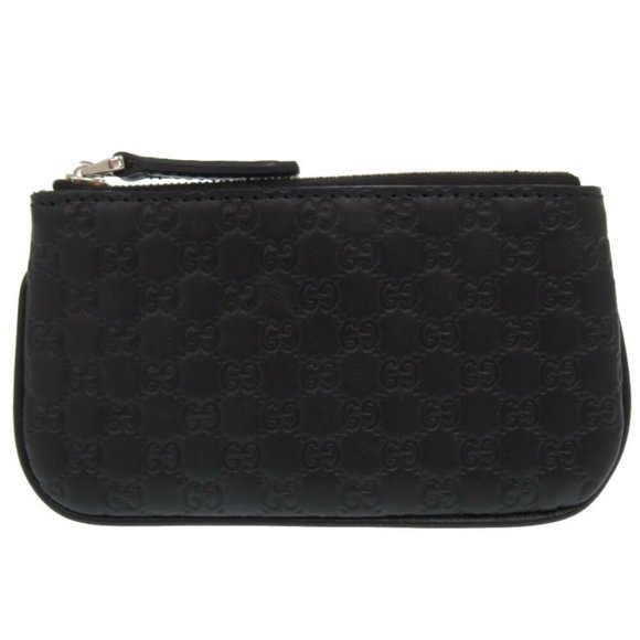 Gucci | Accessories | Gucci Micro Guccissima 544476 Leather Black Coin ...